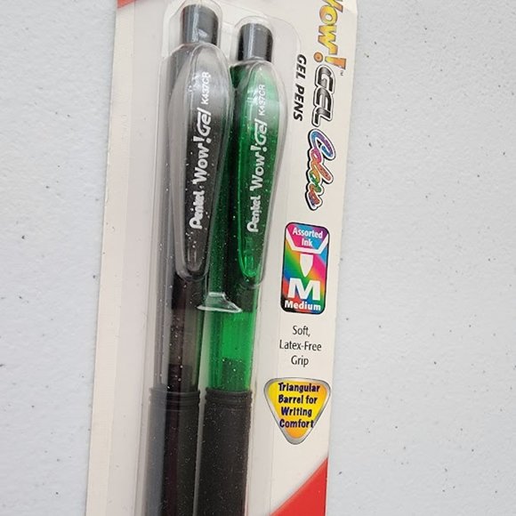 Pentel | Office | New 2 Pack Pentel Wow Gel Pens Medium Triangular ...